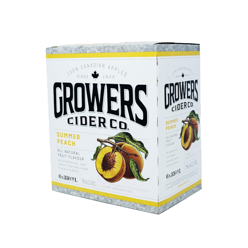Growers Cider Co - Natural Peach 6pk